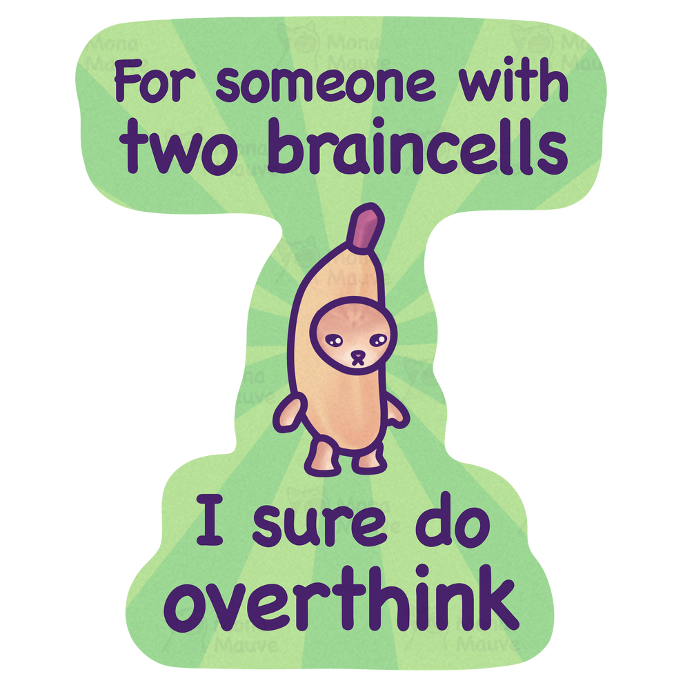 2 Braincells | Funny Cat Meme Vinyl Sticker – monamauve